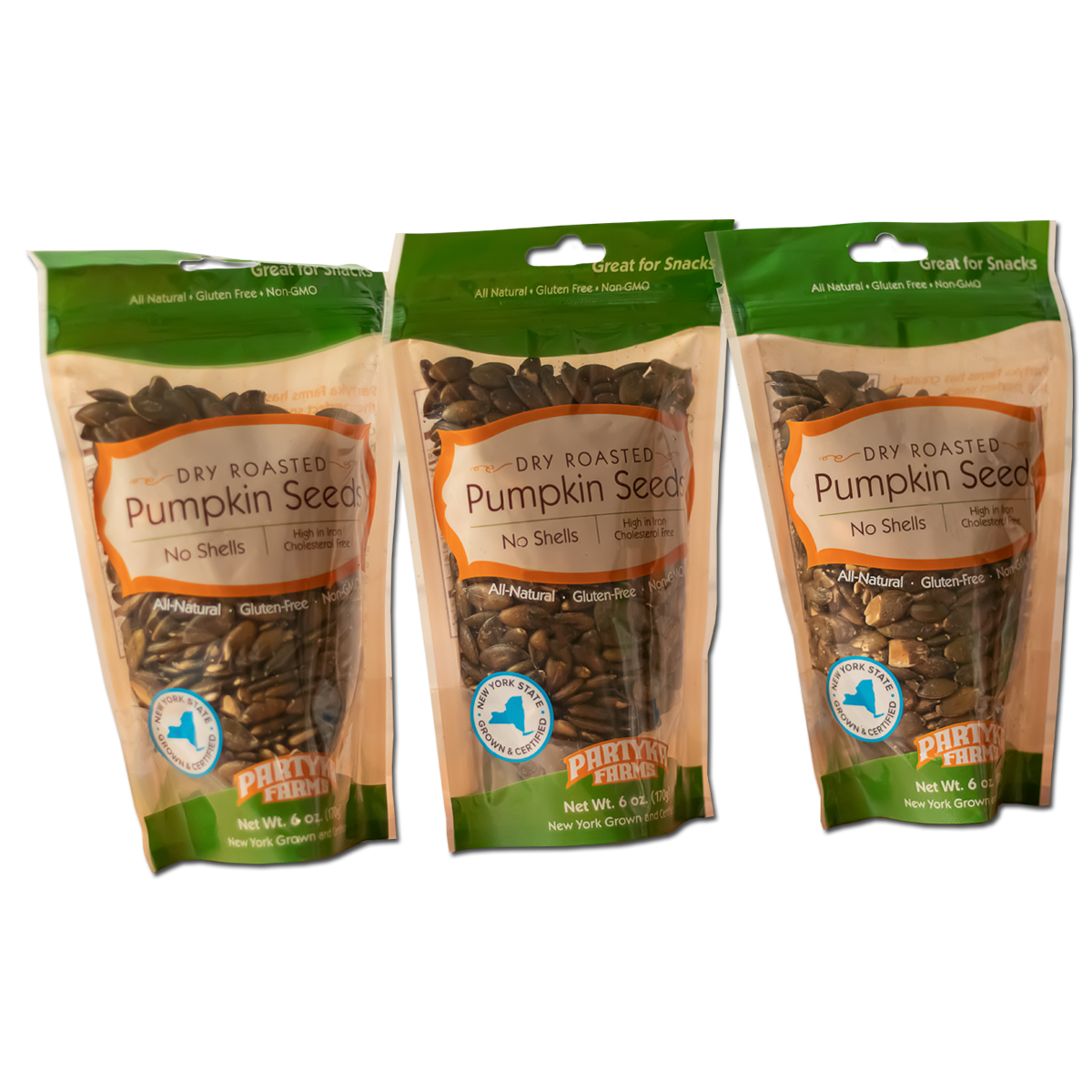 Original 3 Pak of Pumpkin Seeds 6 oz – Partyka's Pumpkin Seeds